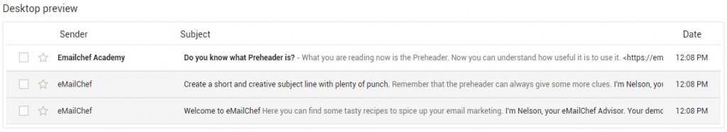 What is the preheader and how to use it - Emailchef