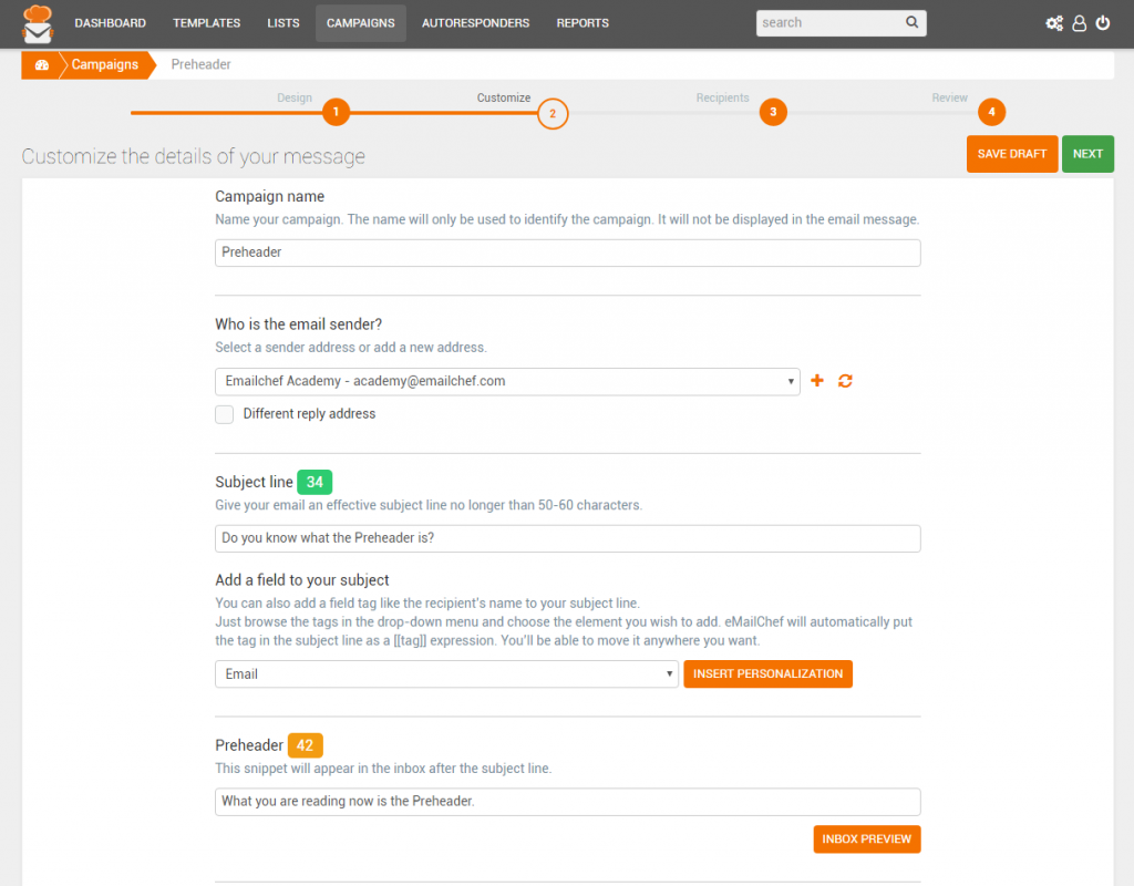 What is the preheader and how to use it - Emailchef