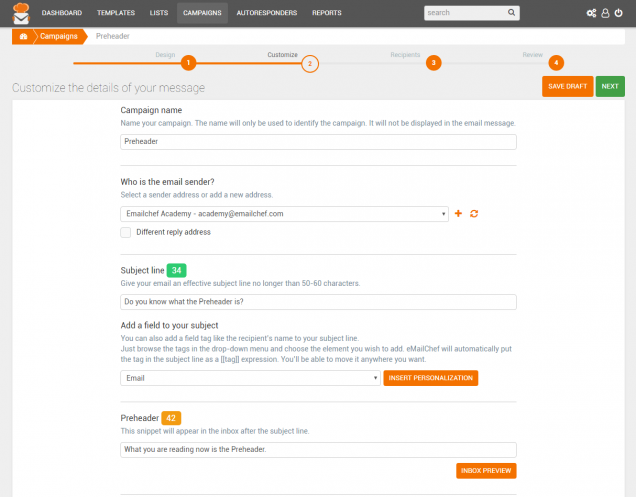 What is the preheader and how to use it - Emailchef