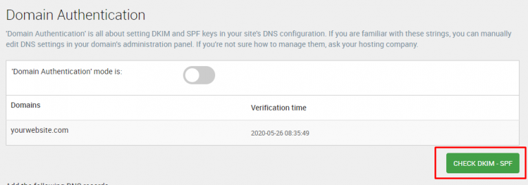 How to Set up Domain Authentication - eMailChef
