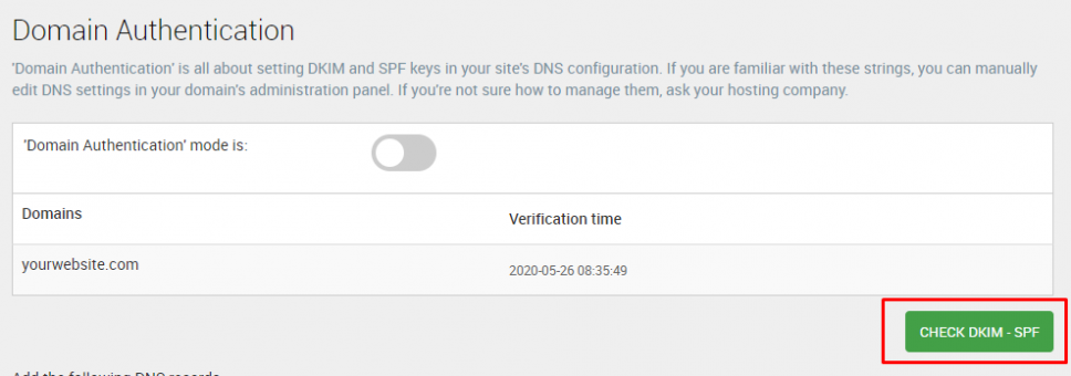 How to Set up Domain Authentication - eMailChef